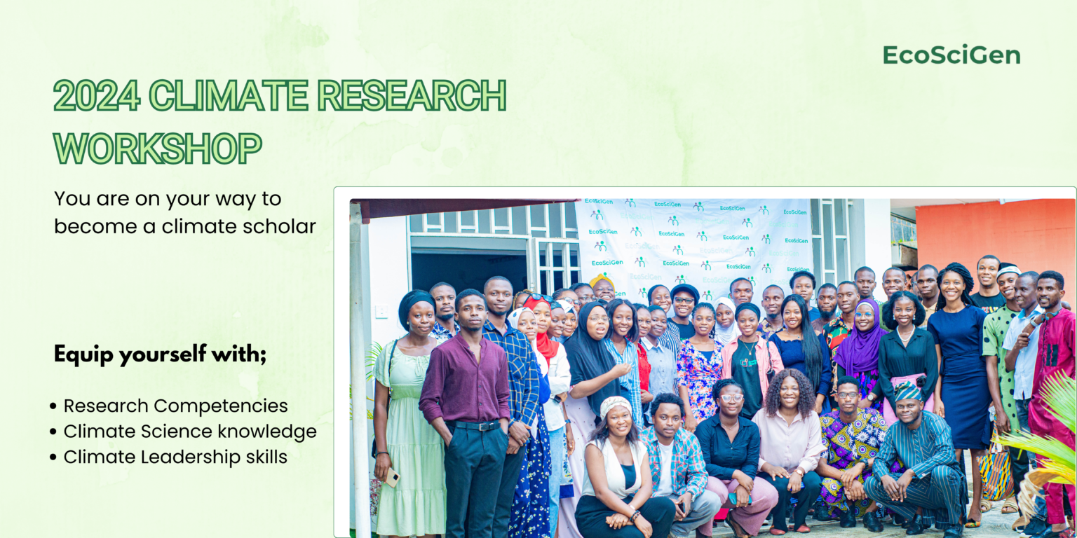 2024 CLIMATE RESEARCH WORKSHOP- APPLICATIONS OPENED – EcoSciGen
